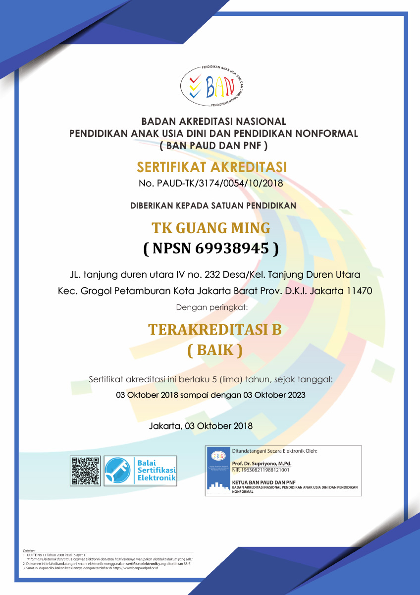 Accreditation | Guang Ming Schools
